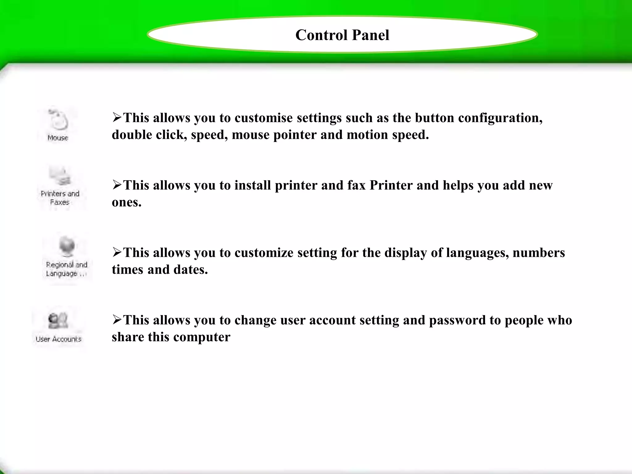 Control Panel in Computers - R.D.Sivakumar | PPT