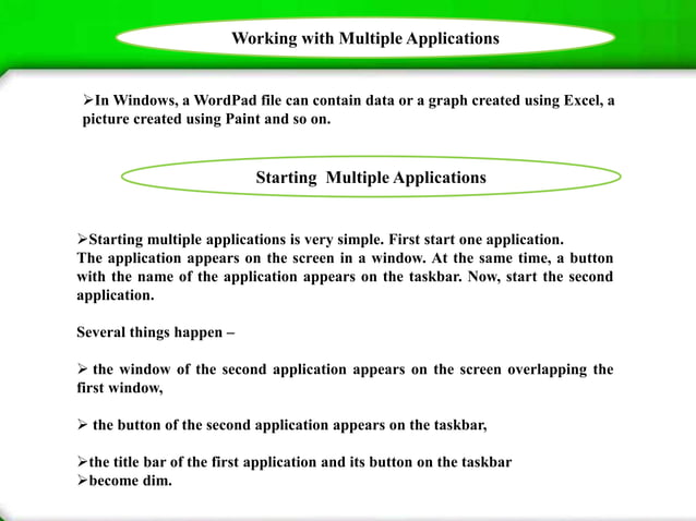Working with Multiple Application - R.D.Sivakumar | PPTX | Operating Systems | Computer Software ...