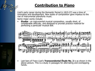 Franz Liszt contribution to the world of Music | PPT
