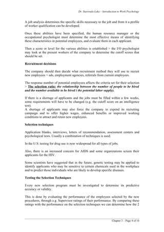 Intro to work psy chapter 3 | PDF