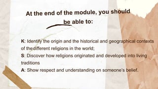 Intro to World Religion Q1-WK2.hhhhhhpptx | PPTX