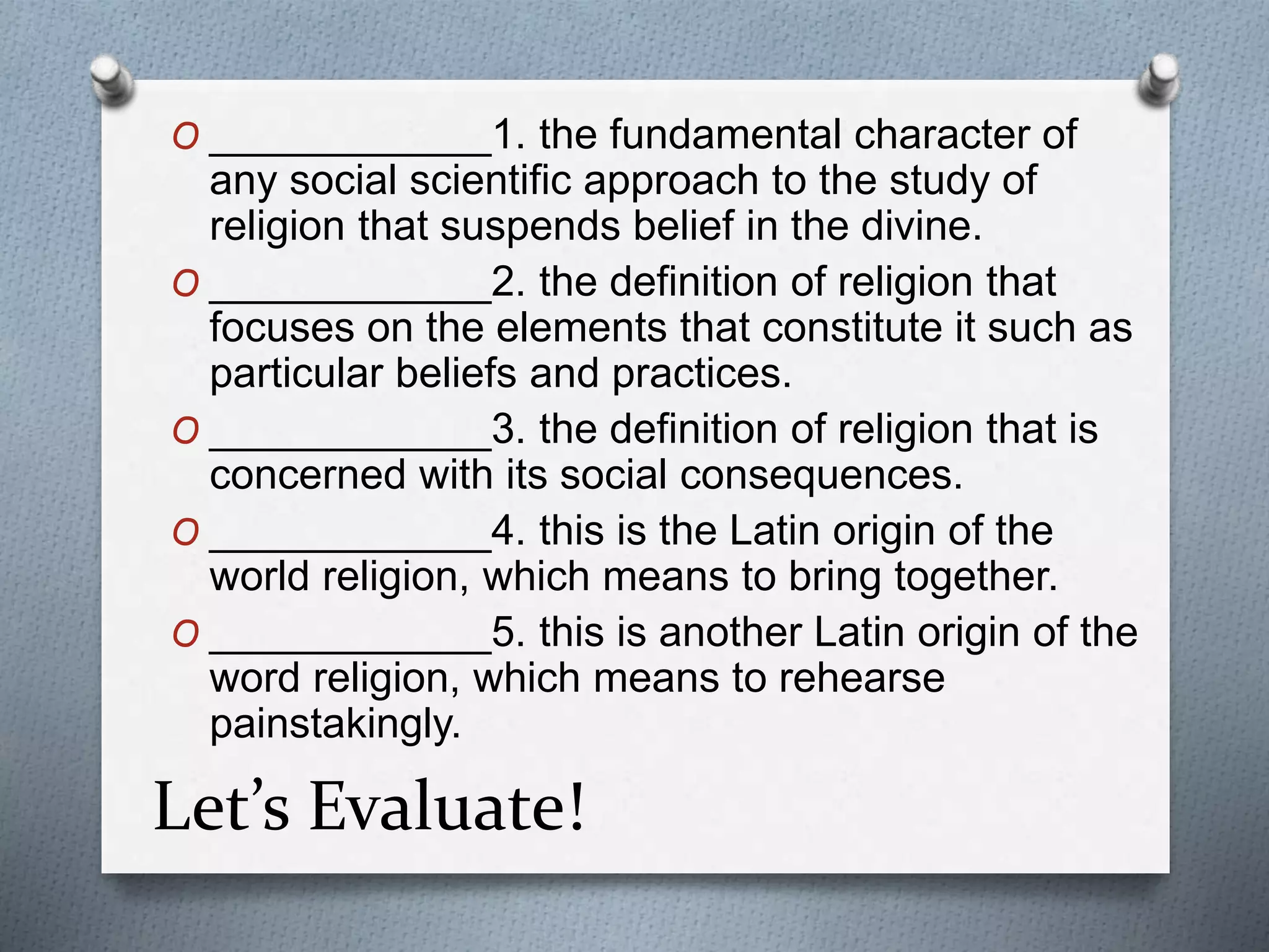 Intro to World Religions and their Belief Systems (Defining Religions ...