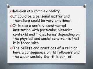 Intro to World Religions and their Belief Systems (Defining Religions ...