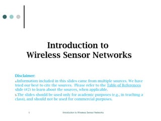 Intro to wsn | PPT | Internet of Things | Internet