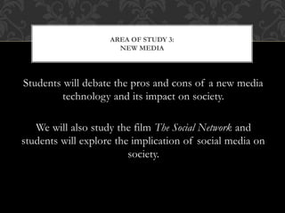 Intro to year 11 media course | PPTX