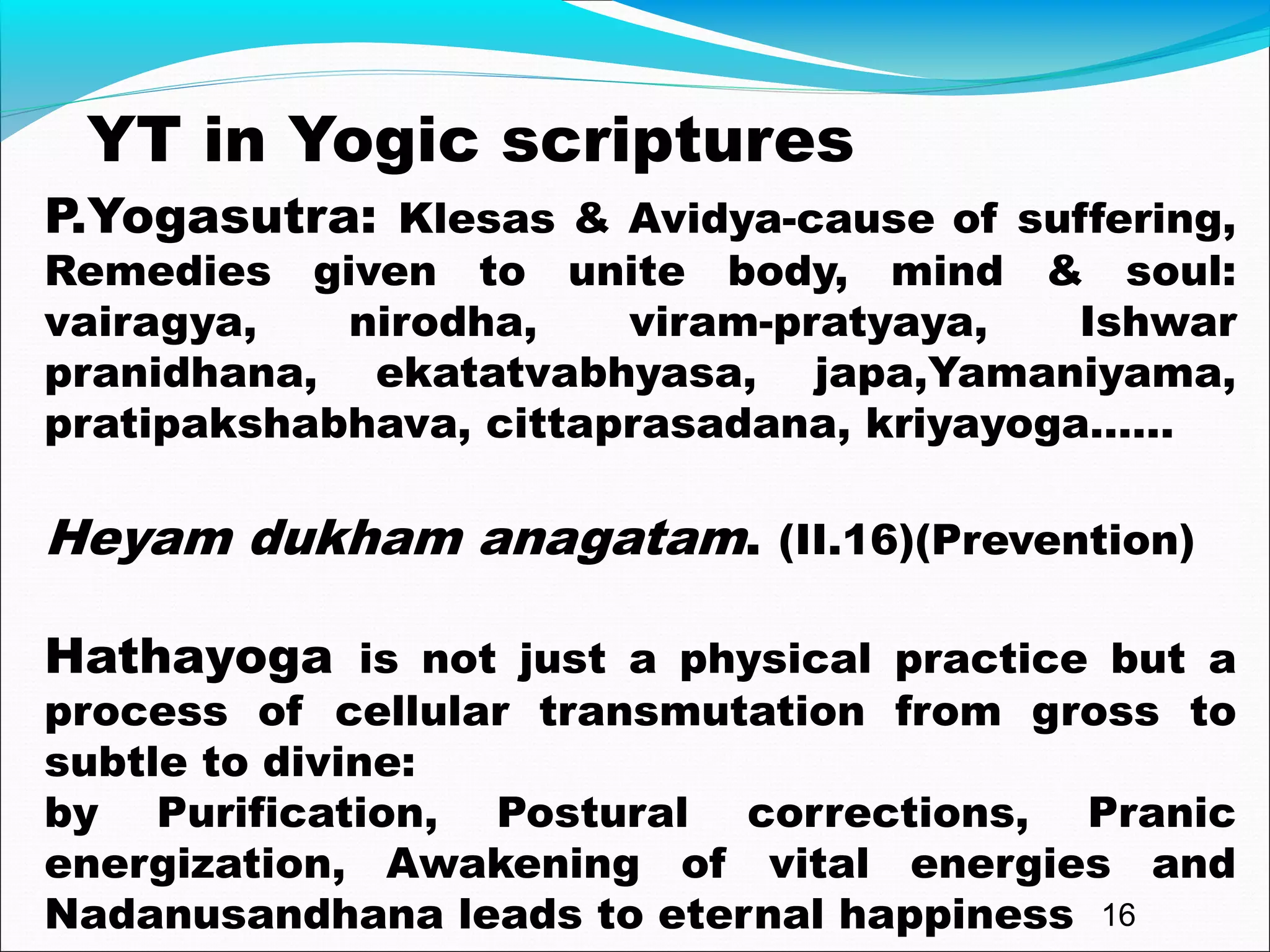 Yoga Therapy overview | PDF