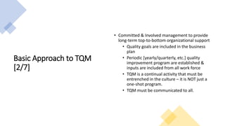 Introduction to Total Quality Management[TQM] | PDF