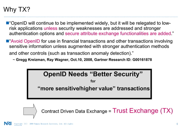 Introduction to OpenID TX proposed extension | PPT | Internet | Computing