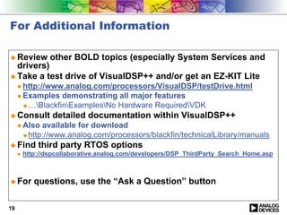 Introduction to visual DSP++ Kernel | PPT