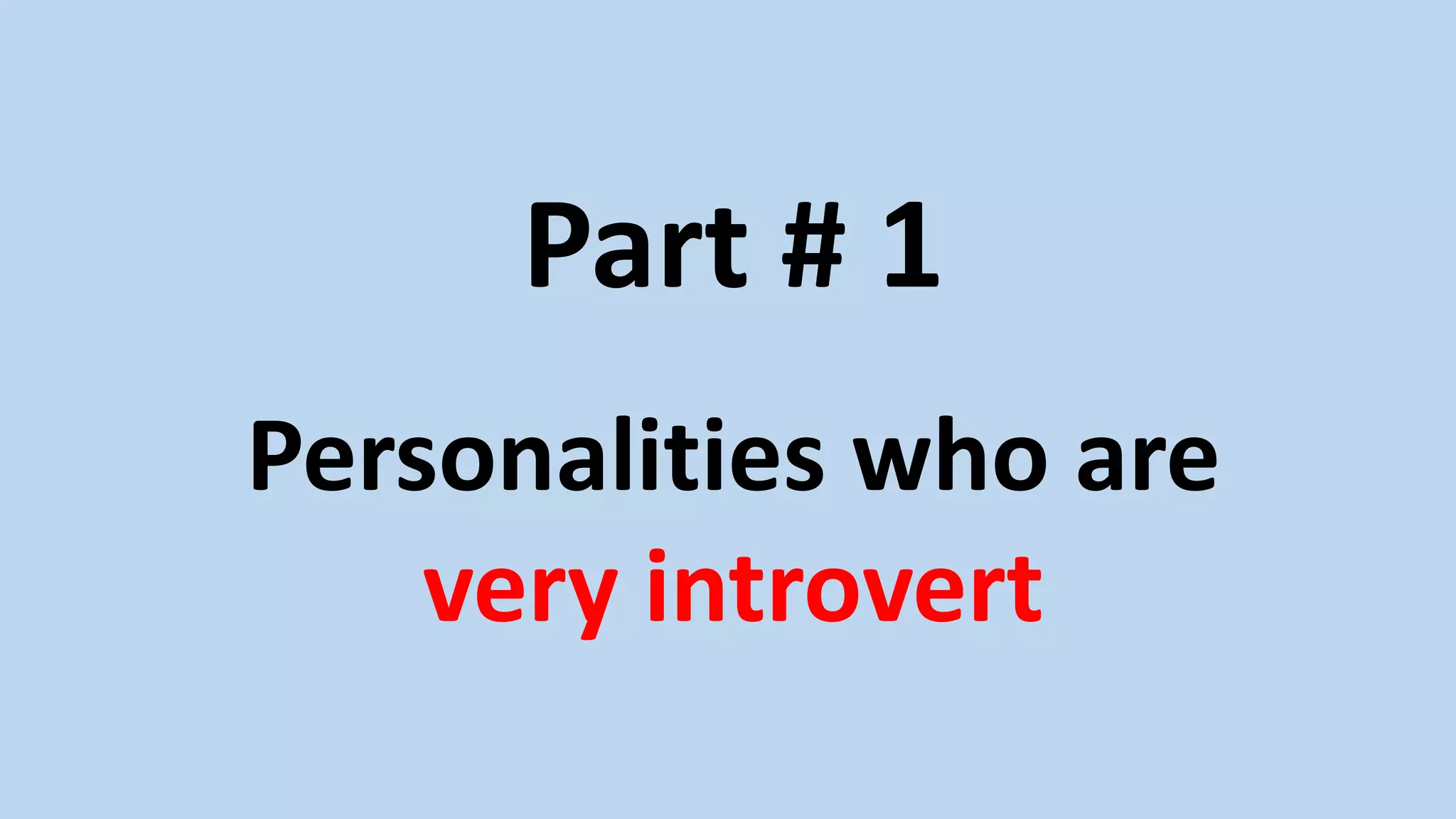 Introvert and extrovert | PDF