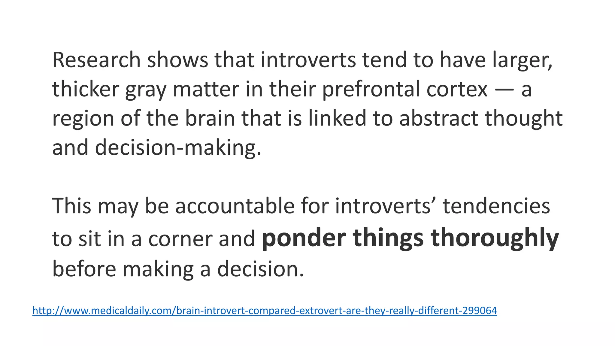 Introvert and extrovert | PDF
