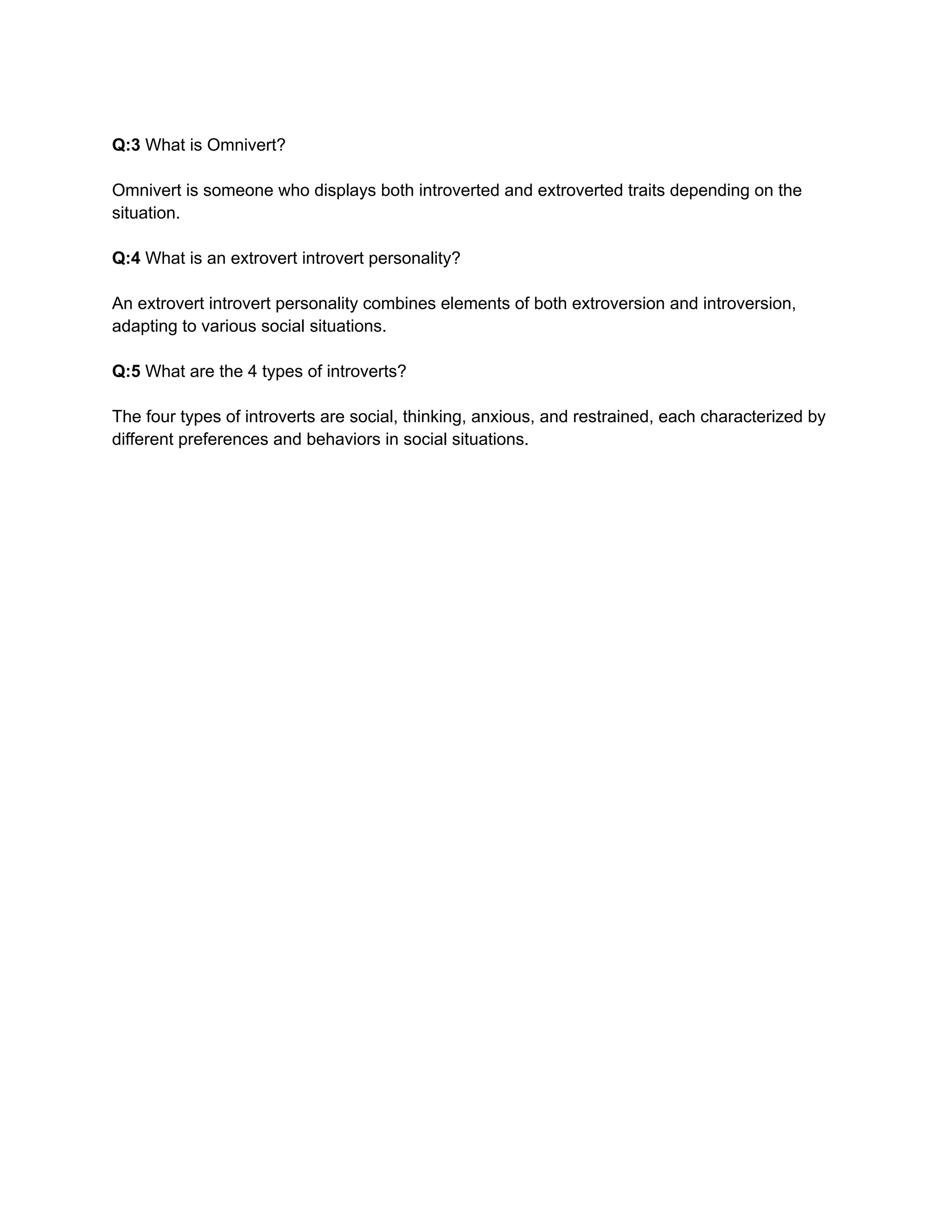 Introvert And Extrovert Meaning Pdf