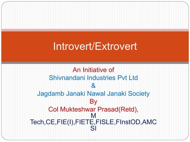 Introvert extrovert | PPTX