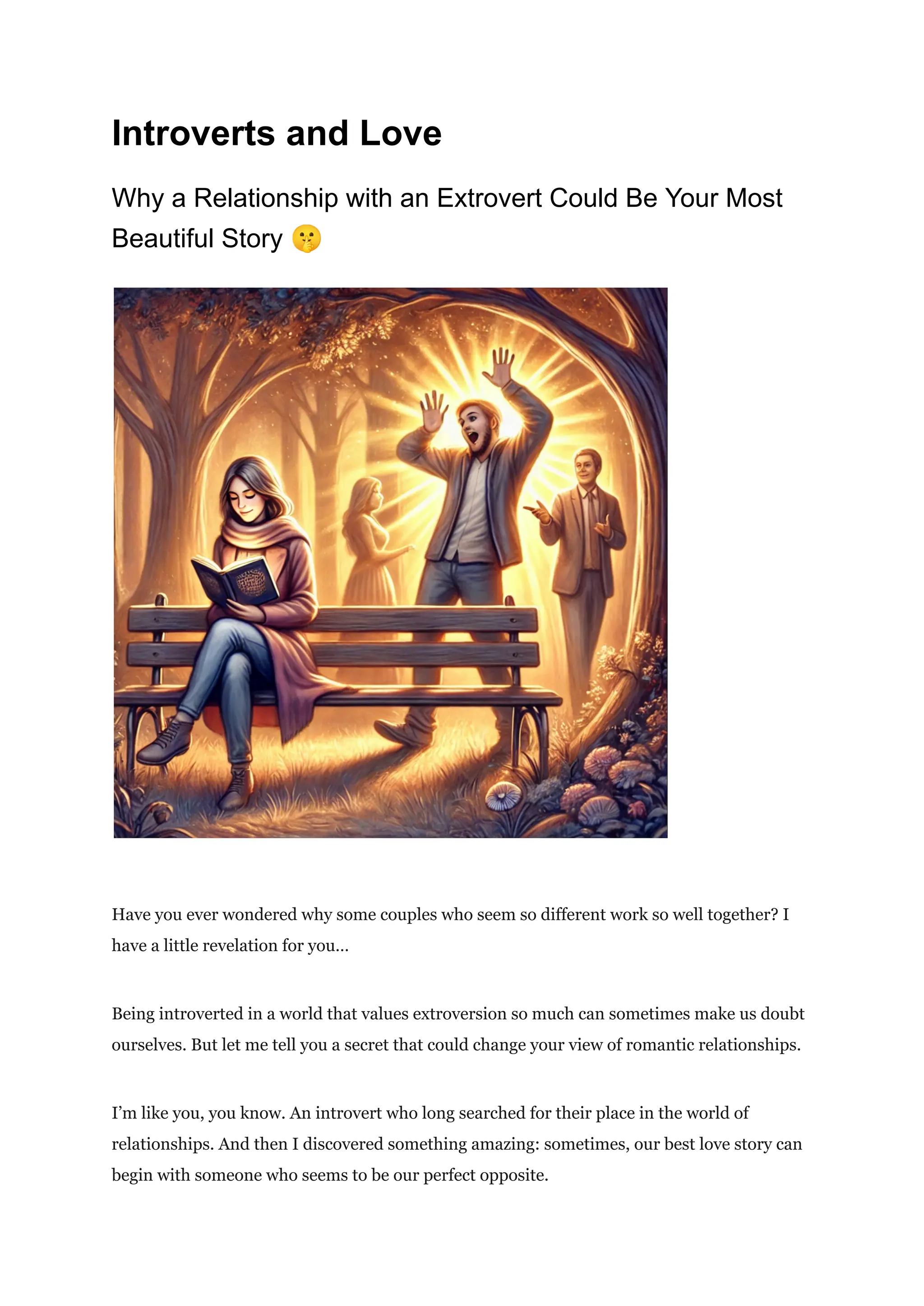 Introverts and Love: Why a Relationship with an Extrovert Could Be Your Most Beautiful Story 🤫 | PDF