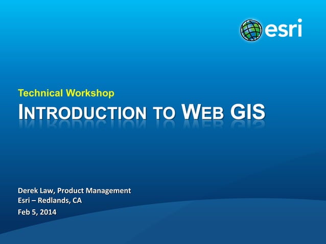 Introduction to WebGIS- Esri norsk BK 2014 | PDF | Cloud Computing | Internet