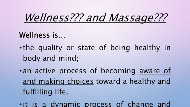 Intro Wellness Massage | PPTX