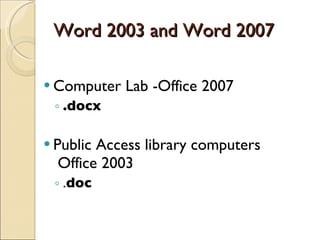 Intro to Microsoft Word | PPT