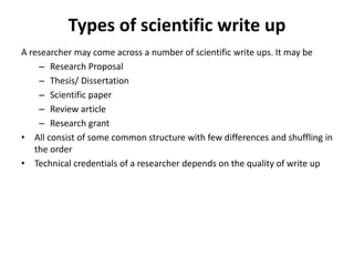 Intro writing scientific proposal | PPT