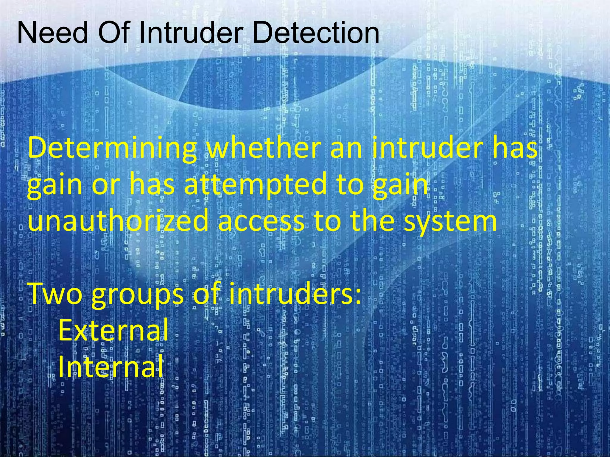 Intruders detection | PPTX