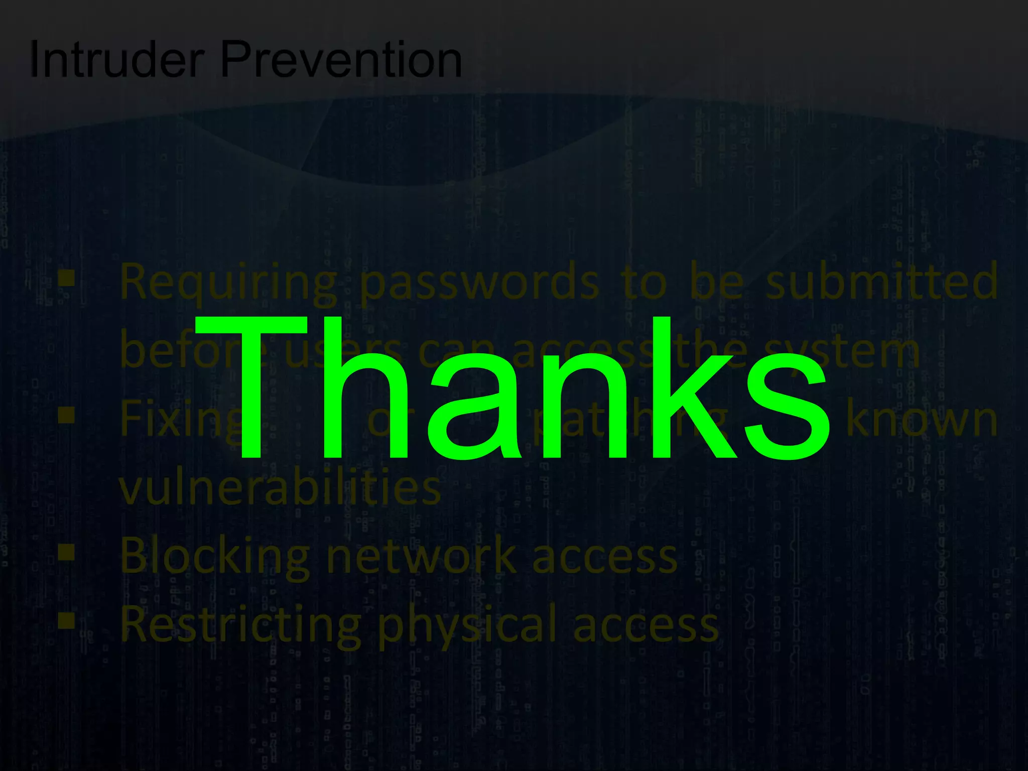 Intruders detection | PPTX