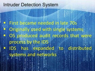 Intruders detection | PPTX