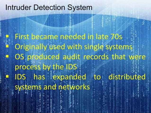 Intruders detection | PPTX