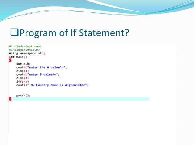 Intruduction conditional statement | PPT