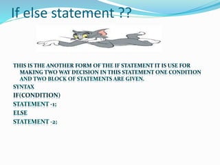Intruduction conditional statement | PPT