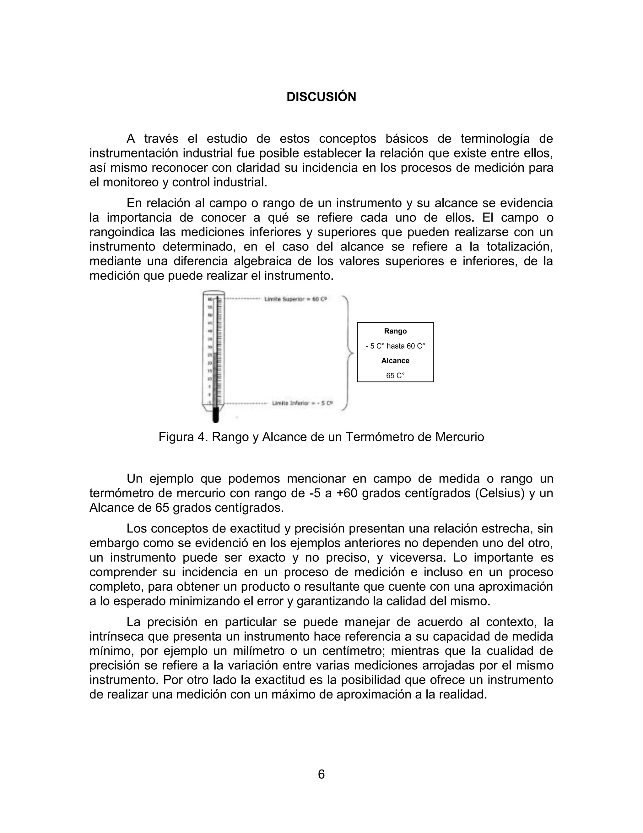 Intrumentacion (rango, exactitud, presicion) | DOCX