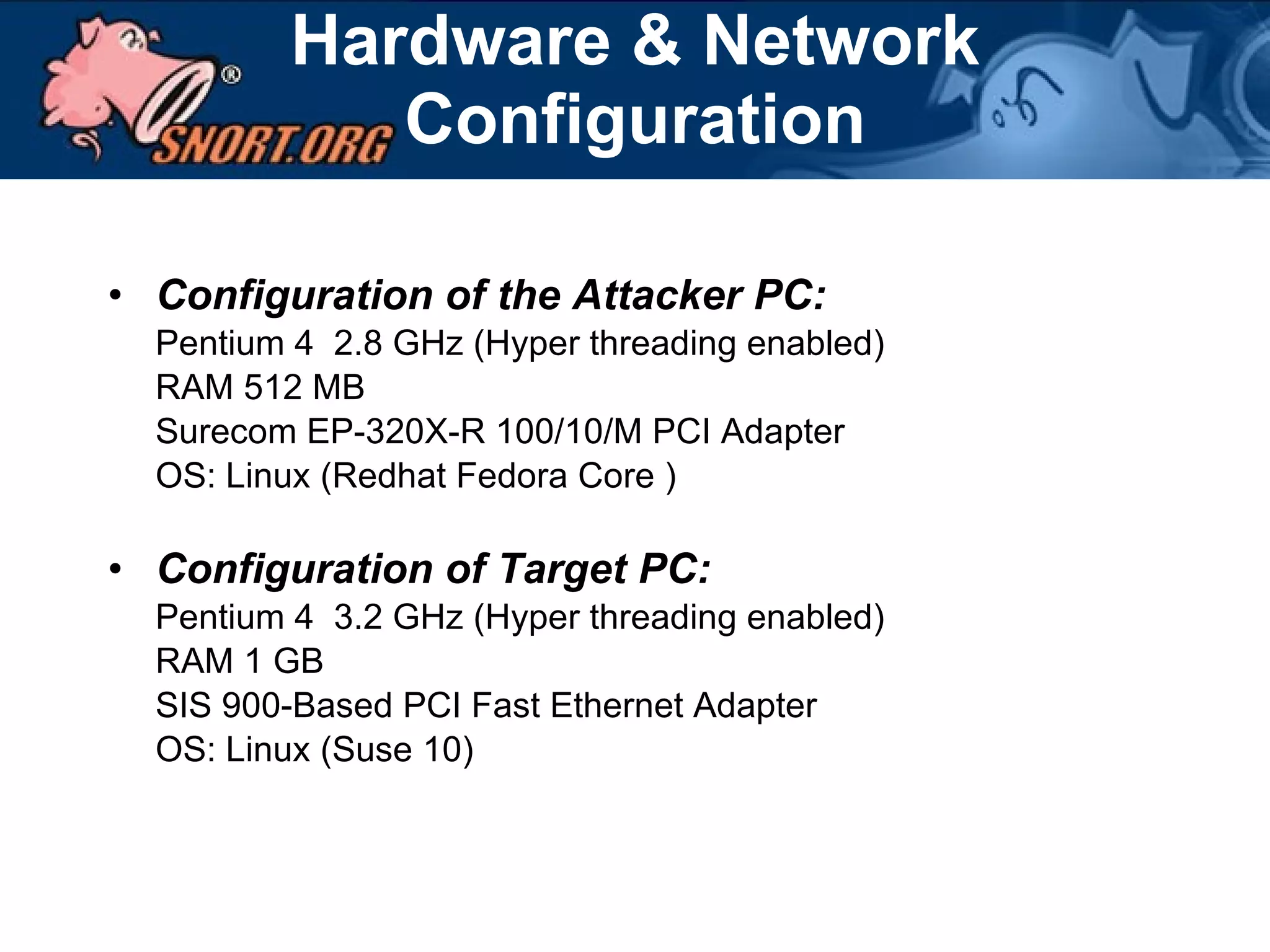 Intrusion Detection System Using Snort Ppt Programming Languages