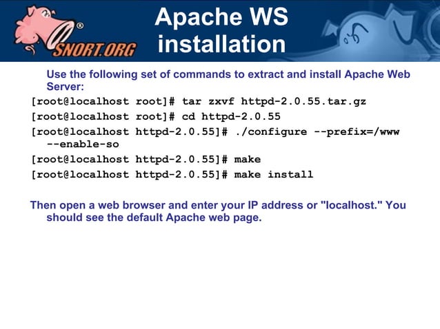 Intrusion Detection System Using Snort Ppt Programming Languages