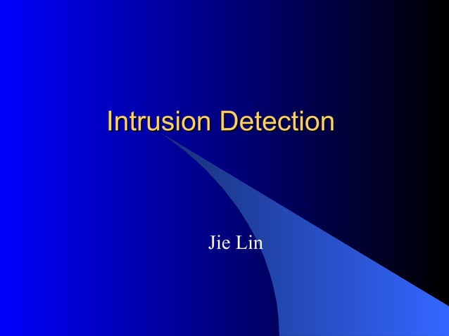 Intrusion Detection Ppt