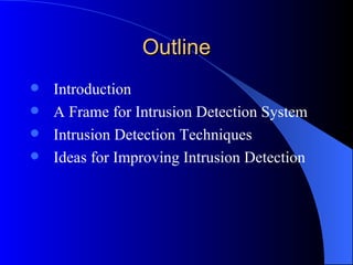 Intrusion Detection | PPT