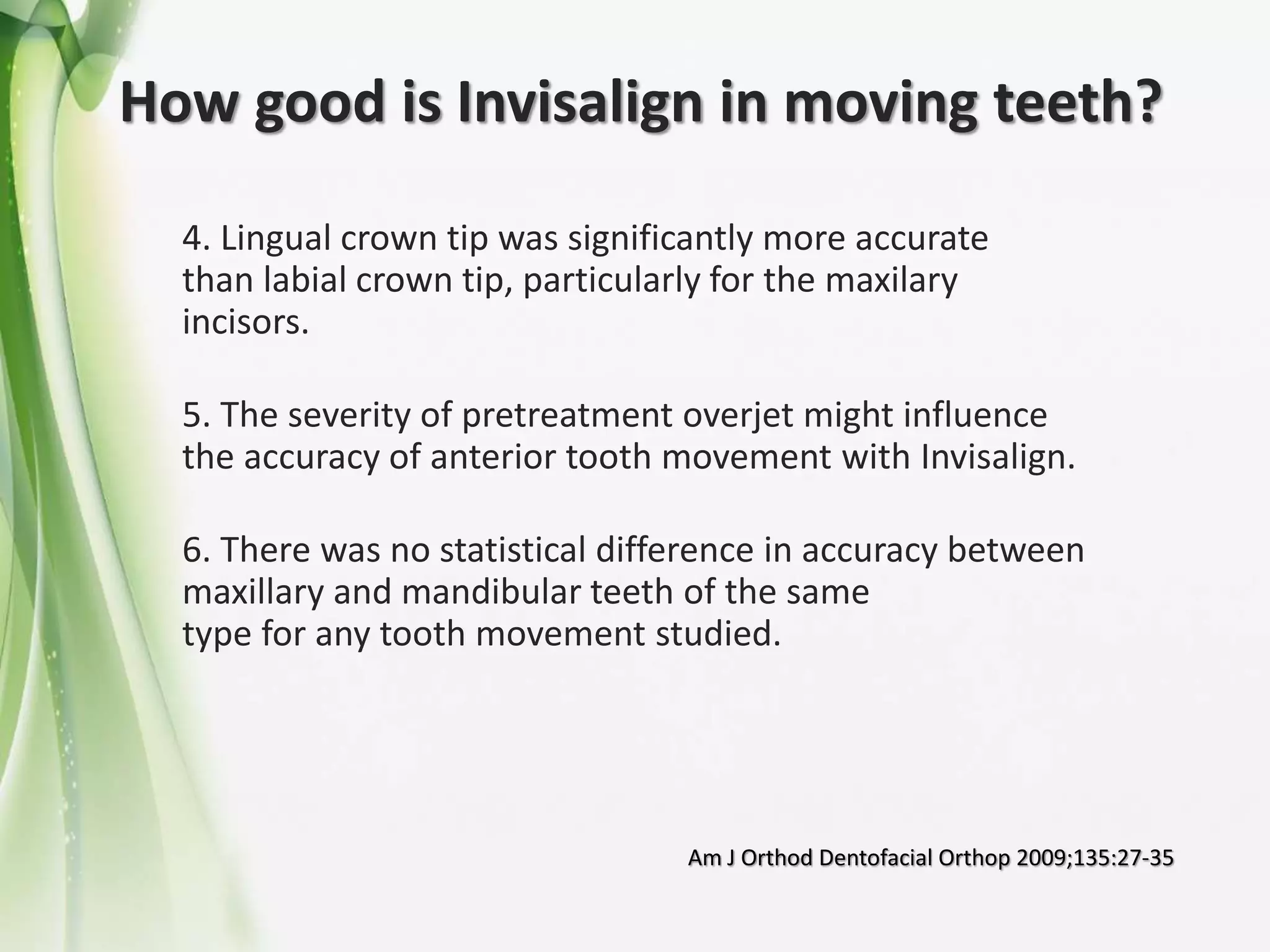 Intrusion and extrusion Invisalign | PPTX
