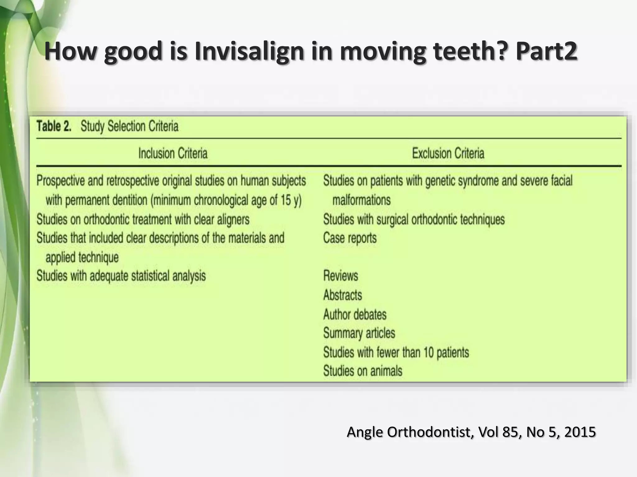 Intrusion and extrusion Invisalign | PPTX