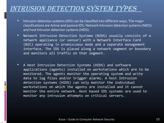 Intrusiond and detection | PPT | Operating Systems | Computer Software and Applications