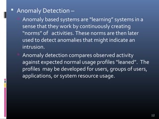 Intrusiond and detection | PPT | Operating Systems | Computer Software and Applications