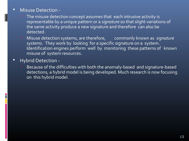 Intrusiond and detection | PPT | Operating Systems | Computer Software and Applications