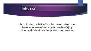 Intrusion dDetection | PPTX