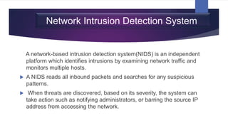 Intrusion dDetection | PPTX | Information and Network Security | Computing