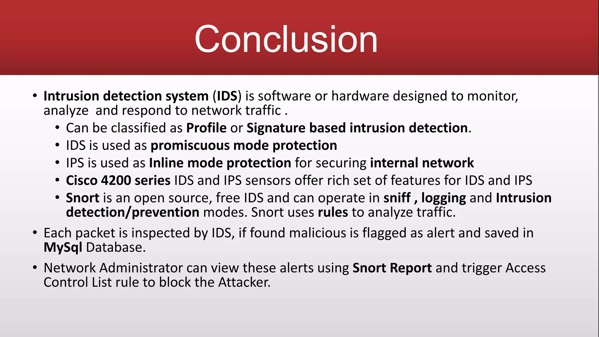 Intrusion Detection And Prevention System Pptx Internet Computing