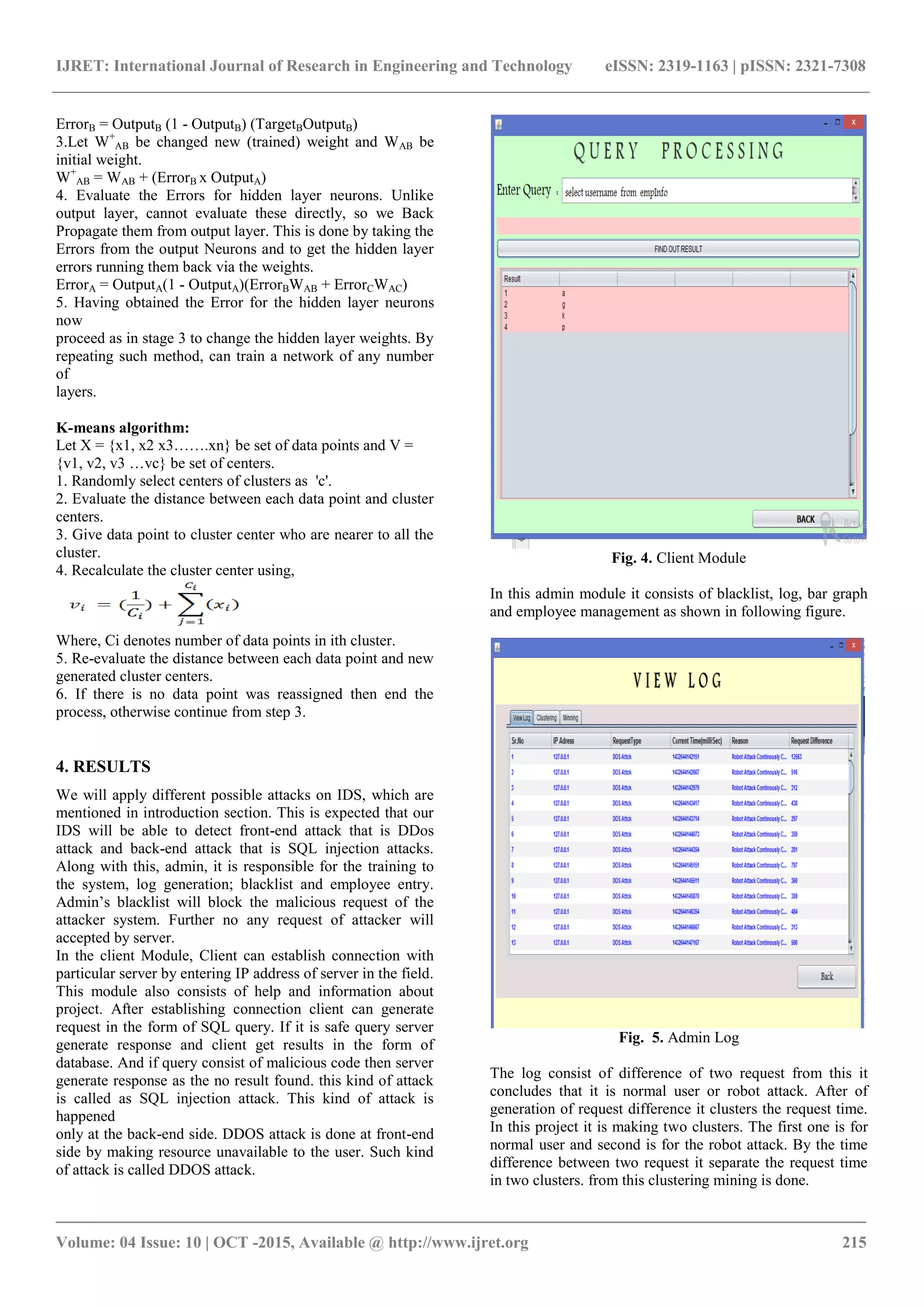 Intrusion Detection Architecture For Different Network Attacks Pdf Web Development Internet