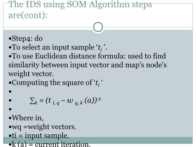 Intrusion Detection Model using Self Organizing Maps. | PPTX