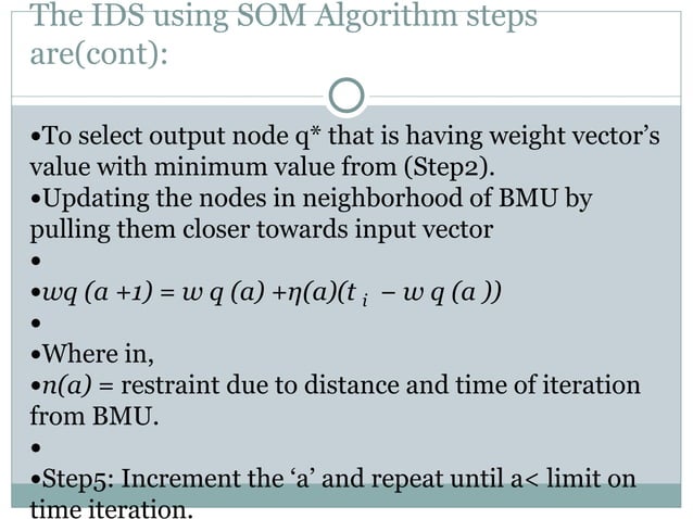 Intrusion Detection Model Using Self Organizing Maps Pptx