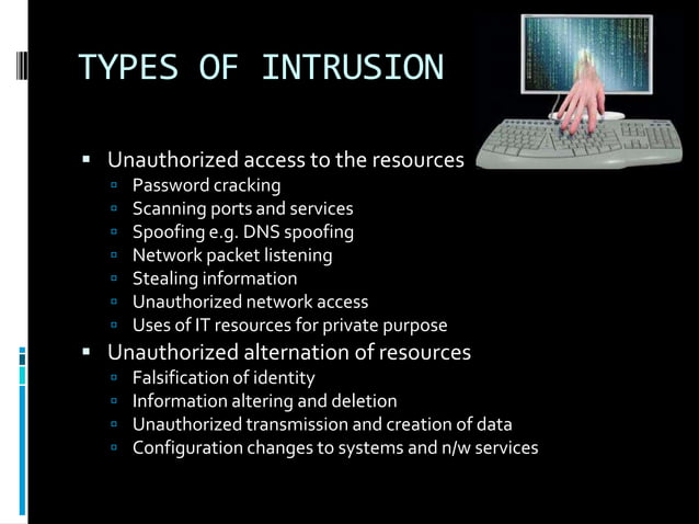 Intrusion detection system | PPTX | Operating Systems | Computer Software and Applications