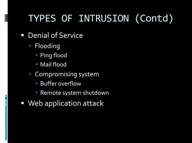 Intrusion detection system | PPTX | Operating Systems | Computer Software and Applications
