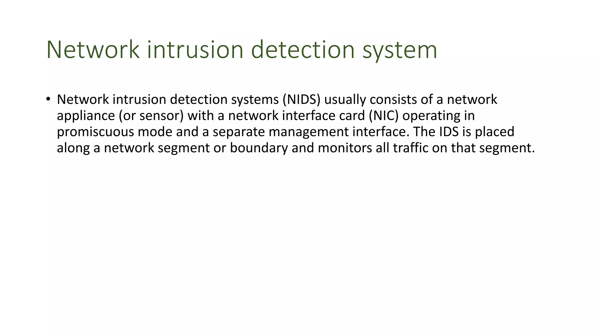Intrusion Detection System | PPTX