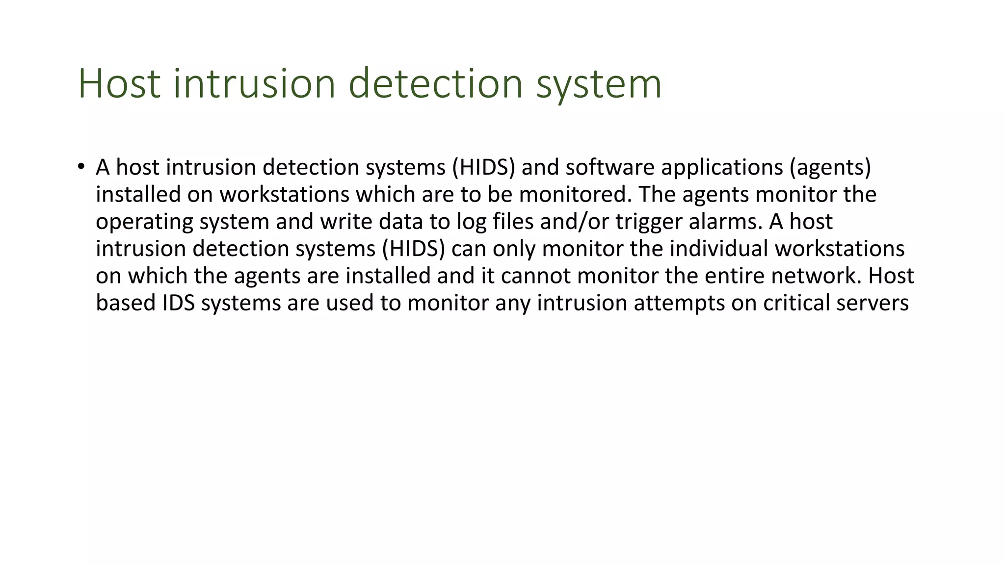Intrusion Detection System | PPTX