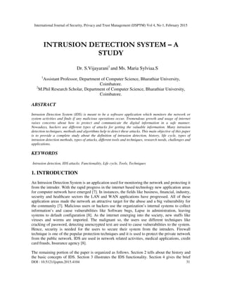 Intrusion detection system – a study | PDF