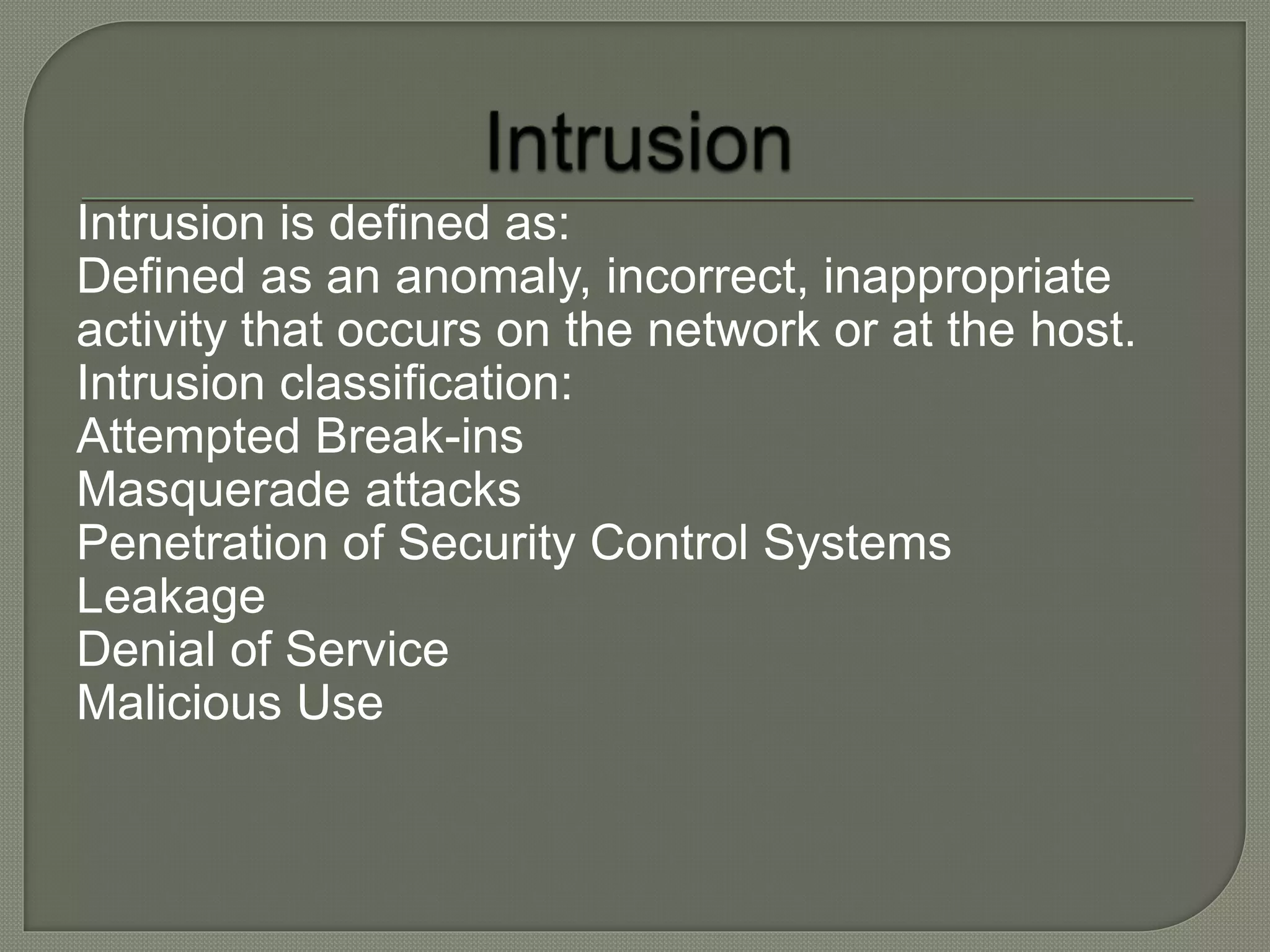 Intrusion detection system IDS | PPTX